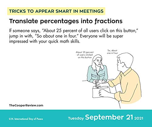 Tricks to Appear Smart in Meetings 2021 Day-to-Day Calendar
