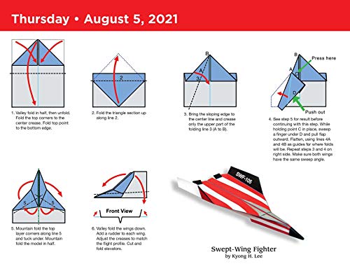 Paper Airplane Fold-A-Day 2021 Calendar