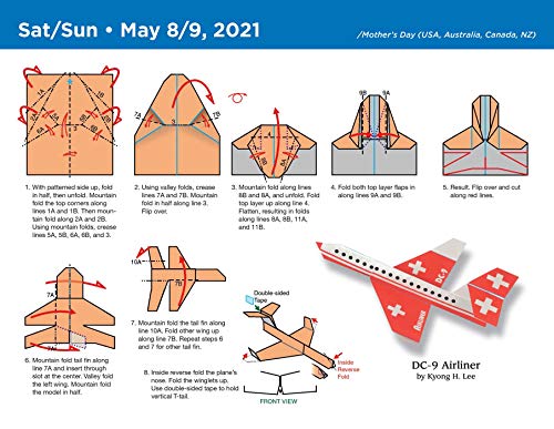 Paper Airplane Fold-A-Day 2021 Calendar