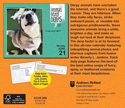 Animals Being Derps 2021 Day-to-Day Calendar: The Internet's Funniest Animals at Their Goofiest