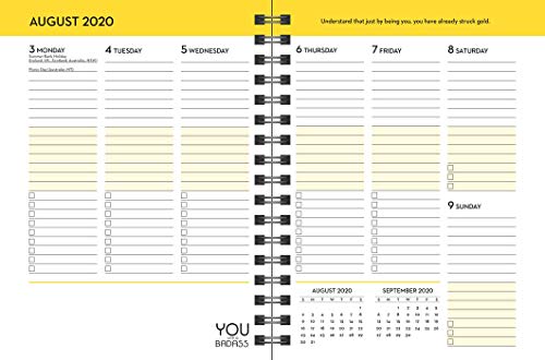 You Are a Badass 17-Month 2020-2021 Monthly/Weekly Planning Calendar: Deluxe Organizer (August 2020-December 2021)