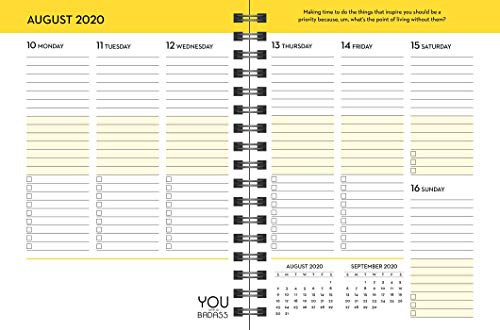 You Are a Badass 17-Month 2020-2021 Monthly/Weekly Planning Calendar: Deluxe Organizer (August 2020-December 2021)