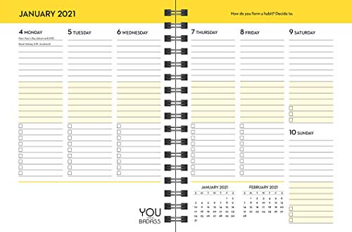 You Are a Badass 17-Month 2020-2021 Monthly/Weekly Planning Calendar: Deluxe Organizer (August 2020-December 2021)