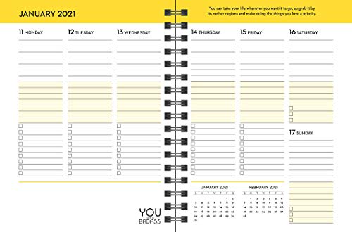 You Are a Badass 17-Month 2020-2021 Monthly/Weekly Planning Calendar: Deluxe Organizer (August 2020-December 2021)