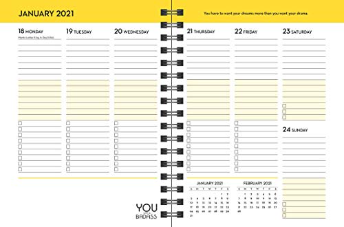 You Are a Badass 17-Month 2020-2021 Monthly/Weekly Planning Calendar: Deluxe Organizer (August 2020-December 2021)