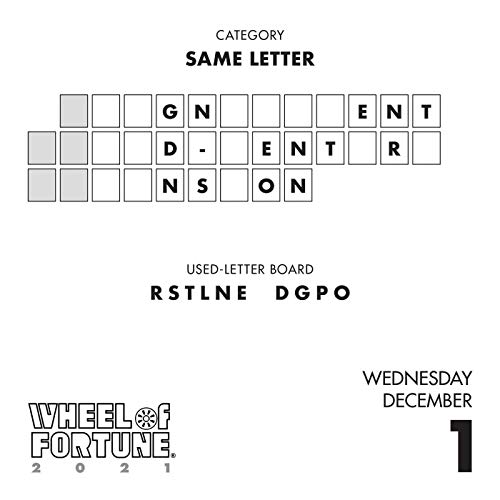 Wheel of Fortune 2021 Day-to-Day Calendar
