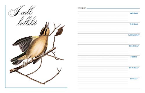 Effin' Birds Undated Monthly/Weekly Planner Calendar: A Field Guide to Identification