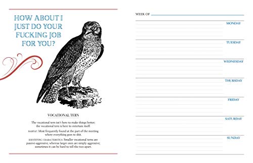Effin' Birds Undated Monthly/Weekly Planner Calendar: A Field Guide to Identification
