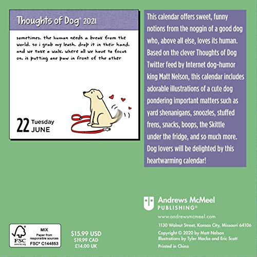Thoughts of Dog 2021 Day-to-Day Calendar