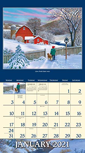 John Sloane's Country Seasons 2021 Deluxe Wall Calendar