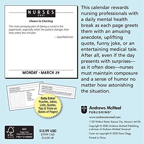 Nurses 2021 Day-to-Day Calendar: Jokes, Quotes, and Anecdotes