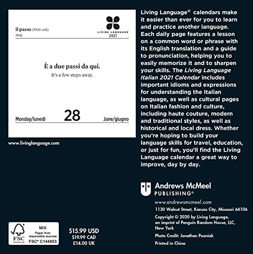 Living Language: Italian 2021 Day-to-Day Calendar