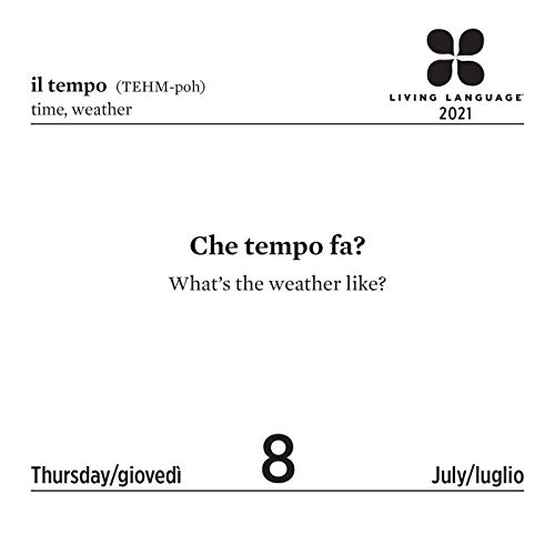 Living Language: Italian 2021 Day-to-Day Calendar