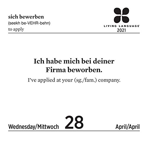 Living Language: German 2021 Day-to-Day Calendar
