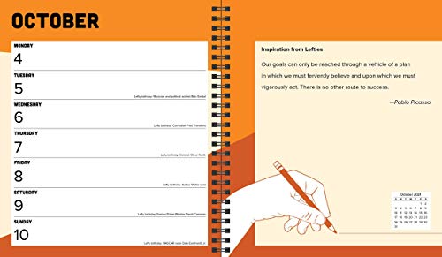 The Left-Hander's 2021 Weekly Planner Calendar