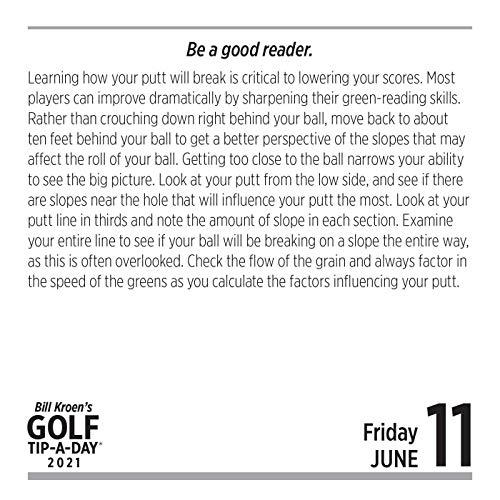 Bill Kroen's Golf Tip-A-Day 2021 Calendar