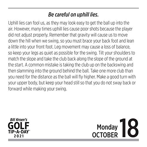Bill Kroen's Golf Tip-A-Day 2021 Calendar