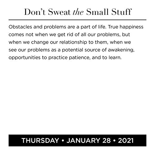 Don't Sweat the Small Stuff. . . 2021 Day-to-Day Calendar