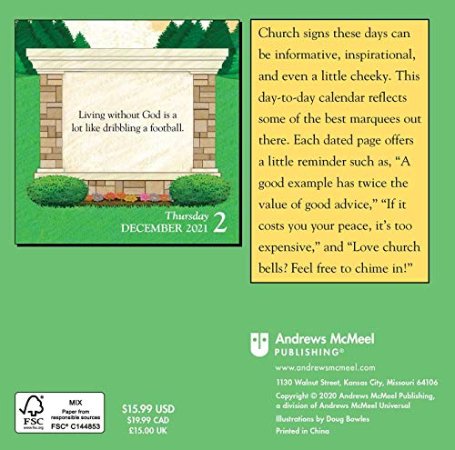 Church Signs 2021 Day-to-Day Calendar