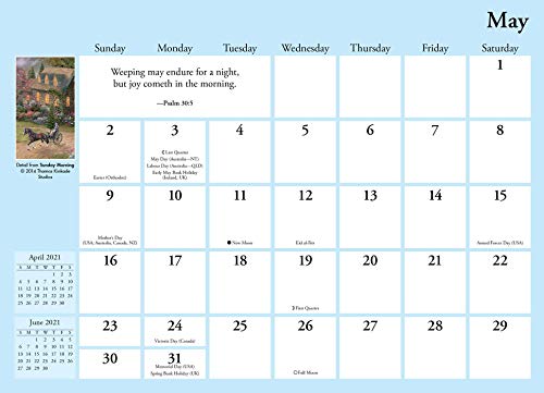 Thomas Kinkade Studios 2021 Monthly Pocket Planner Calendar with Scripture