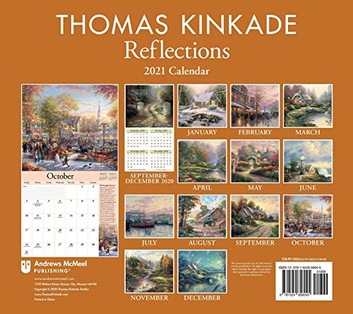 Thomas Kinkade Special Collector's Edition 2021 Deluxe Wall Calendar: Reflections