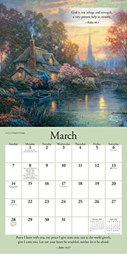 Thomas Kinkade Gardens of Grace with Scripture 2021 Wall Calendar