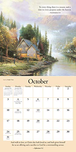 Thomas Kinkade Gardens of Grace with Scripture 2021 Wall Calendar
