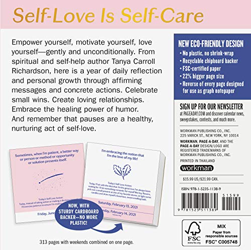 A Year of Self-Love Page-A-Day Calendar 2021: Daily Affirmations and Actions for Self-Compassion and Self-Worth