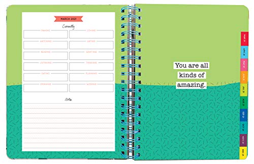 Rise and Shine 17-Month Large Planner AUG 2020-DEC 2021 (Pipsticks+Workman)