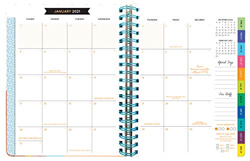 Rise and Shine 17-Month Large Planner AUG 2020-DEC 2021 (Pipsticks+Workman)