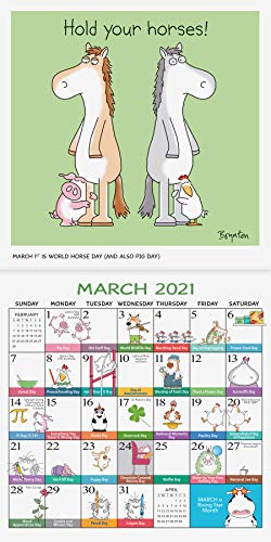 Sandra Boynton's Every Day's a Fabulous Holiday 2021 Wall Calendar