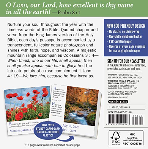 365 Bible Verses-A-Year Page-A-Day Calendar 2021