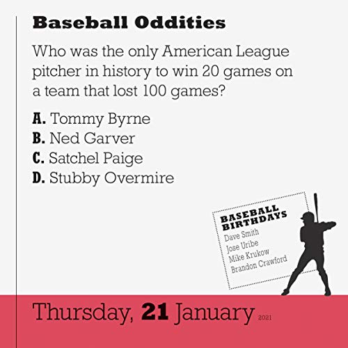 Year of Baseball Trivia! Page-A-Day Calendar 2021