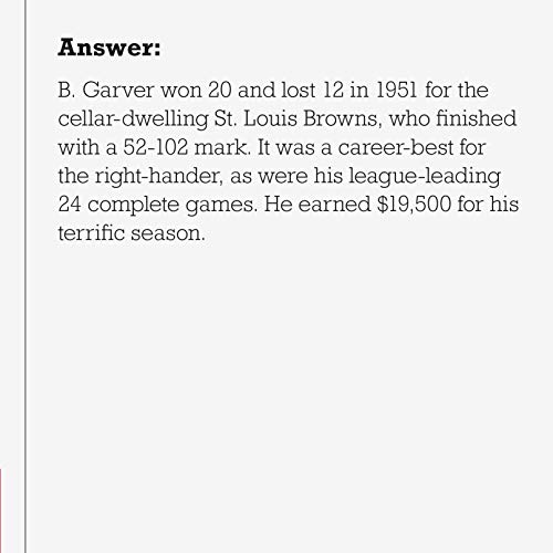 Year of Baseball Trivia! Page-A-Day Calendar 2021
