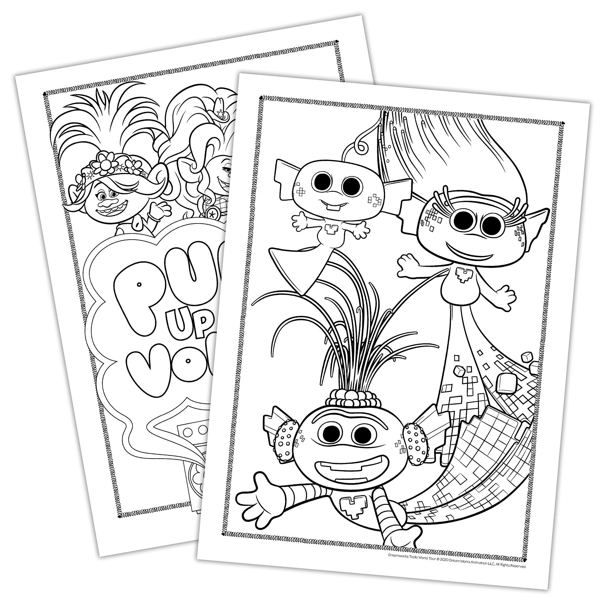 Bendon Imagine Ink Coloring Game Book, Magic Ink Pictures, Mess Free Marker (Trolls World Tour)