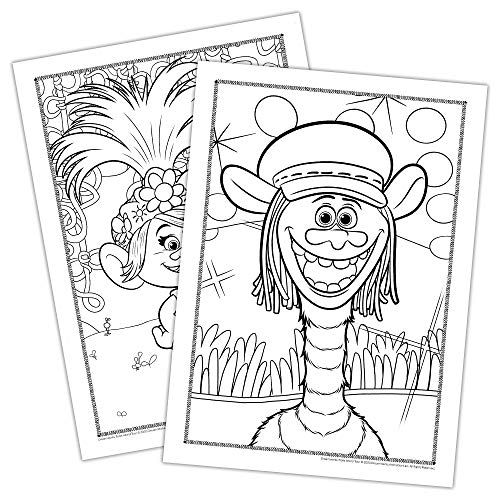 Trolls DreamWorks World Tour 48-Page Coloring and Activity Book with Jewel Stickers 47359, Bendon