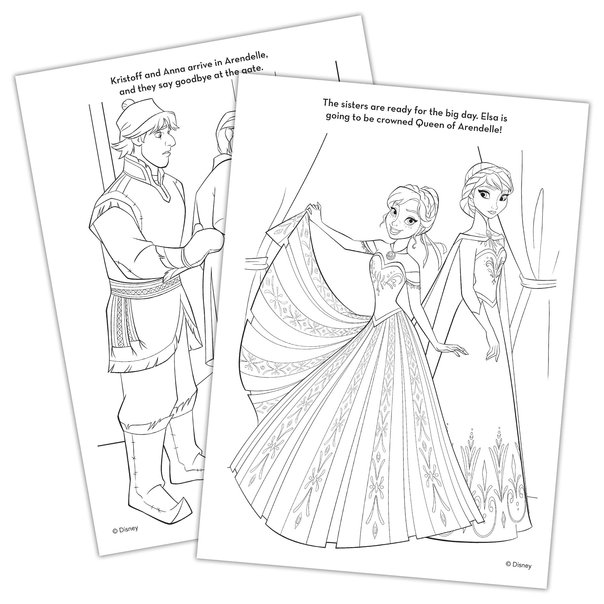 Disney Frozen 2 Anna 128-Page Color and Paint Activity Book with 8 Paints, 4 Crayons and Stickers 45818 Bendon