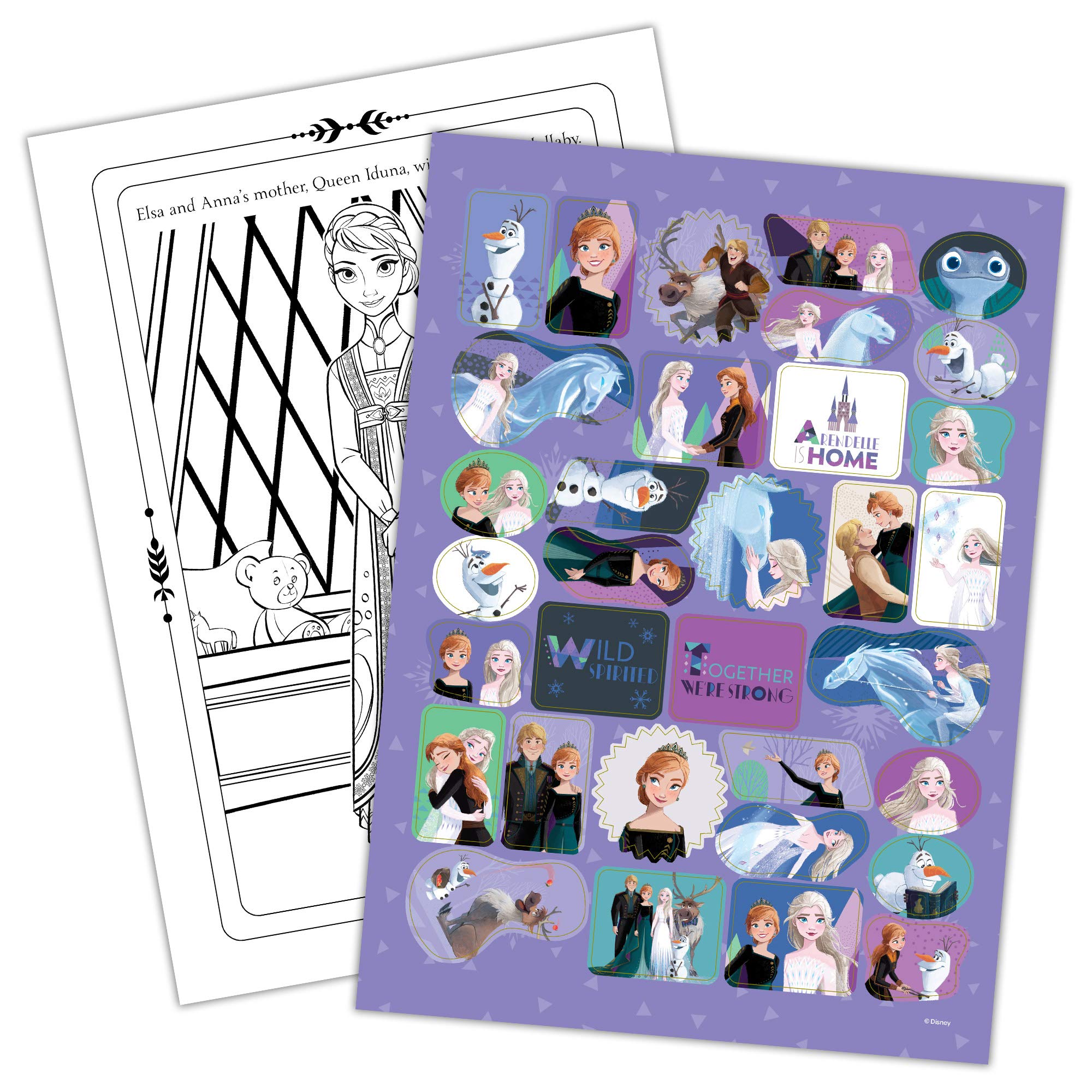 Disney Frozen 2 Anna 128-Page Color and Paint Activity Book with 8 Paints, 4 Crayons and Stickers 45818 Bendon