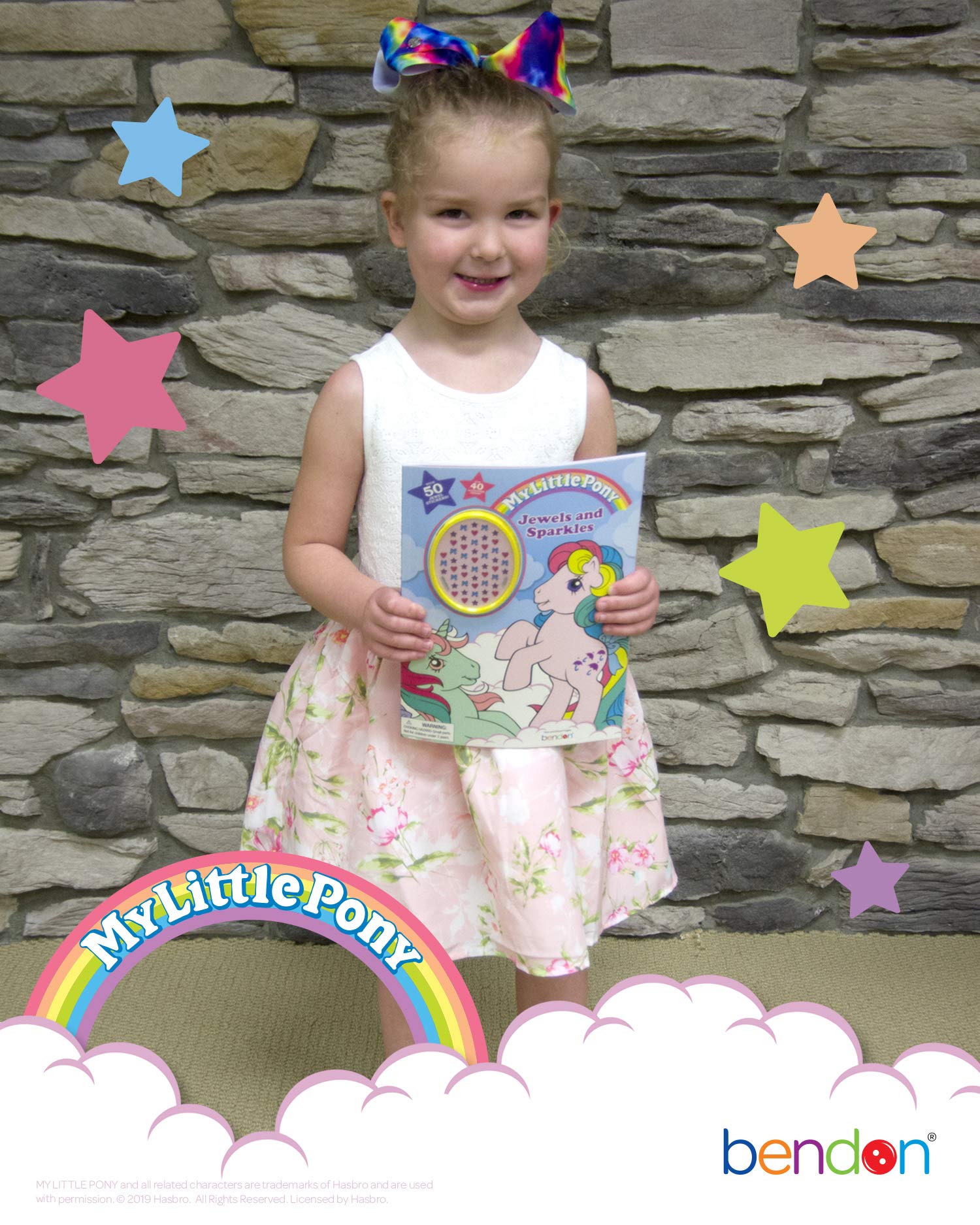 My Little Pony 48-Page Coloring and Activity Book with 50 Jewel Stickers, 45774 Bendon