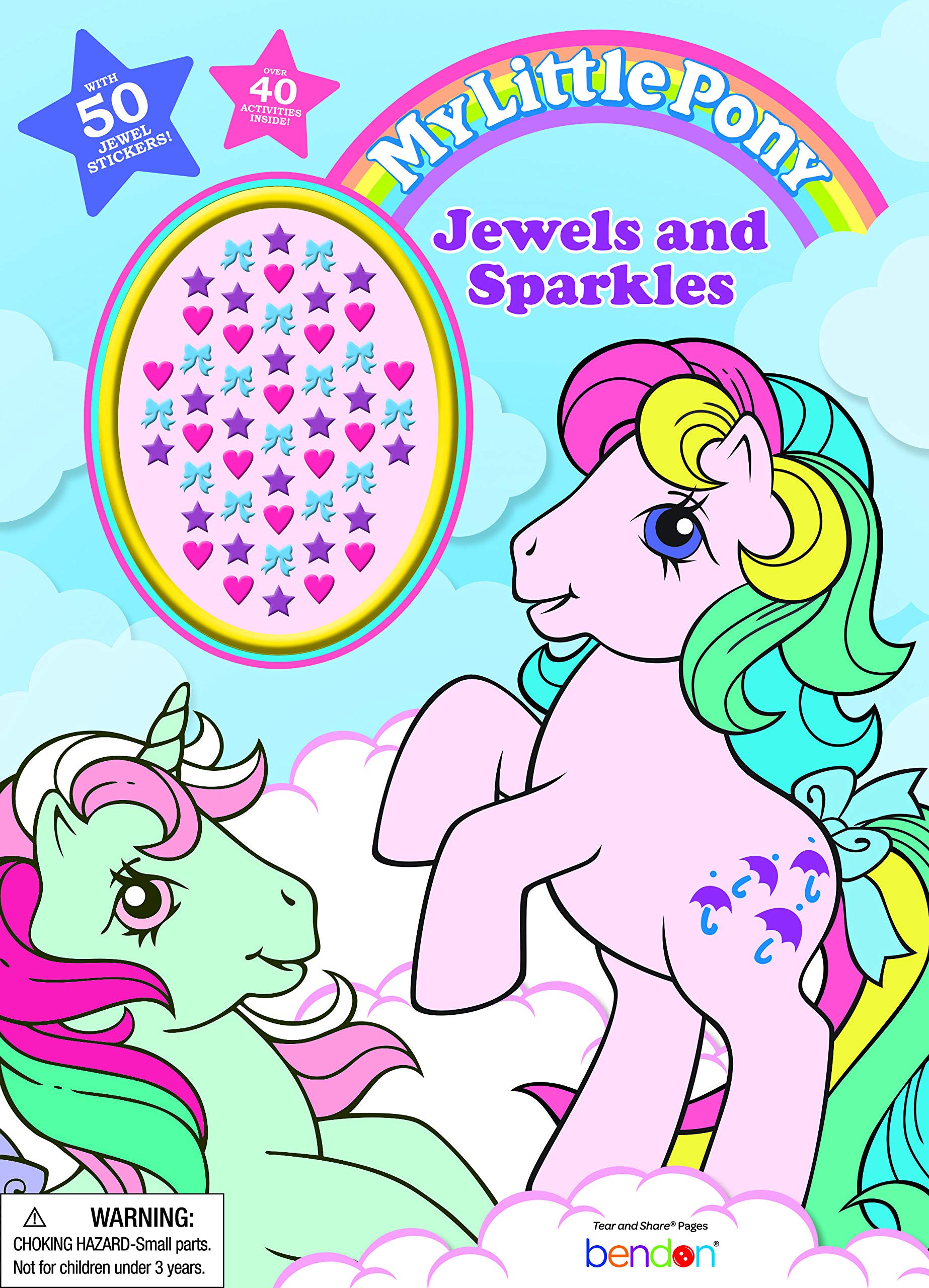 My Little Pony 48-Page Coloring and Activity Book with 50 Jewel Stickers, 45774 Bendon
