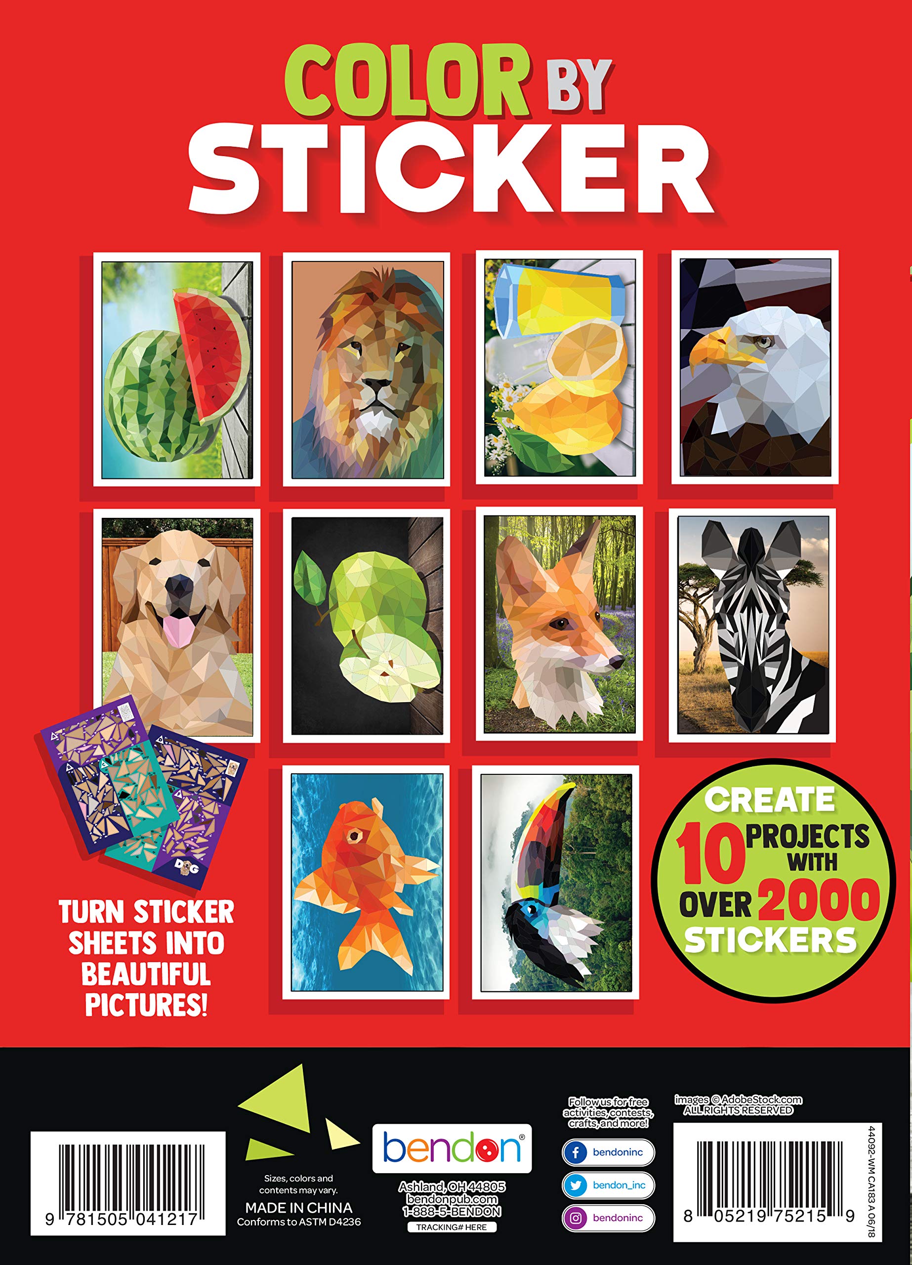 Bendon 44092 Food Advanced Color by Sticker Book, Multicolor