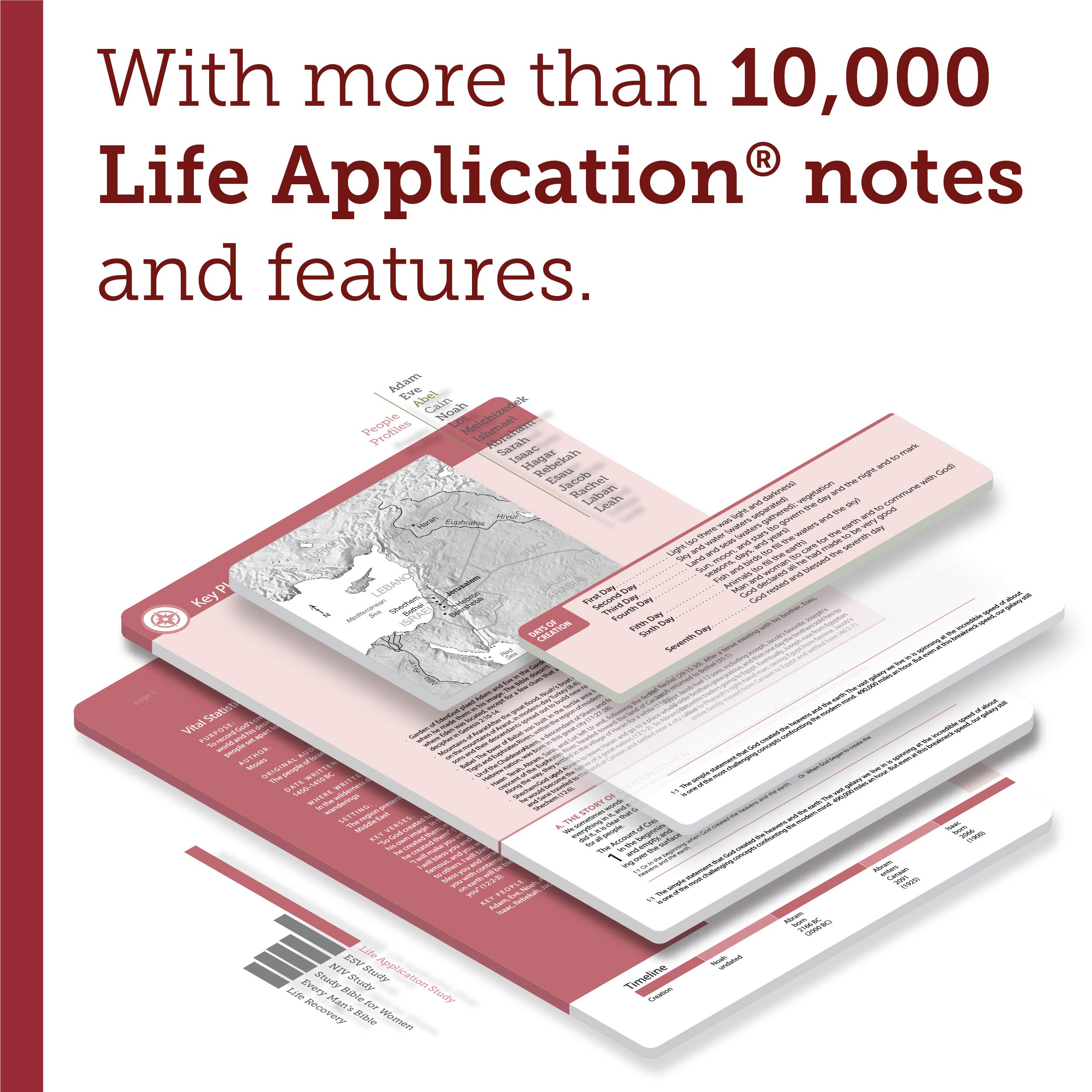 NIV Life Application Study Bible, Third Edition (Hardcover) Tyndale NIV Bible with Updated Notes and Features, Full Text New International Version