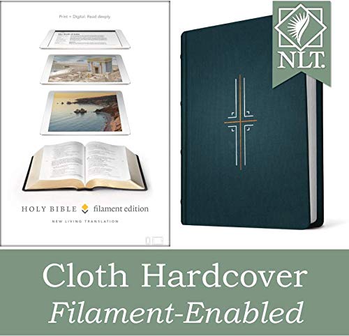 Tyndale NLT Filament Bible (Hardcover Cloth, Midnight Blue): Premium Bible with Access to Filament Bible App, Mobile Access to Study Notes, Devotionals, Video and More