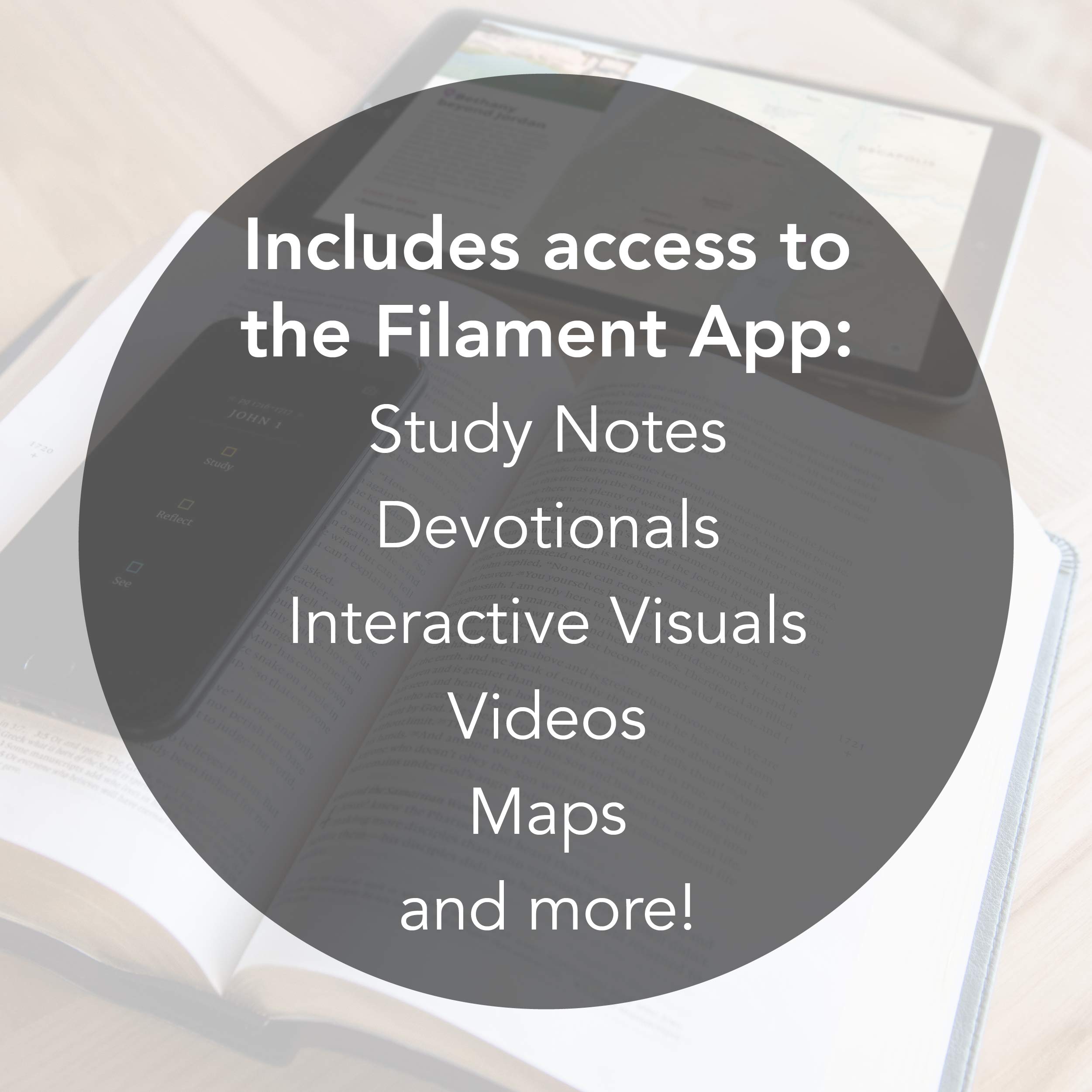 Tyndale NLT Filament Bible (Hardcover Cloth, Midnight Blue): Premium Bible with Access to Filament Bible App, Mobile Access to Study Notes, Devotionals, Video and More