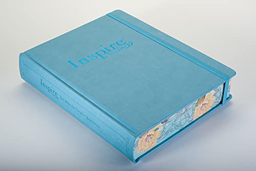 Tyndale NLT Inspire Bible (Large Print, Hardcover, Tranquil Blue): Journaling and Coloring Bible – Over 400 Scripture Illustrations to Color, Creative Bible Journal That Inspires a Connection with God