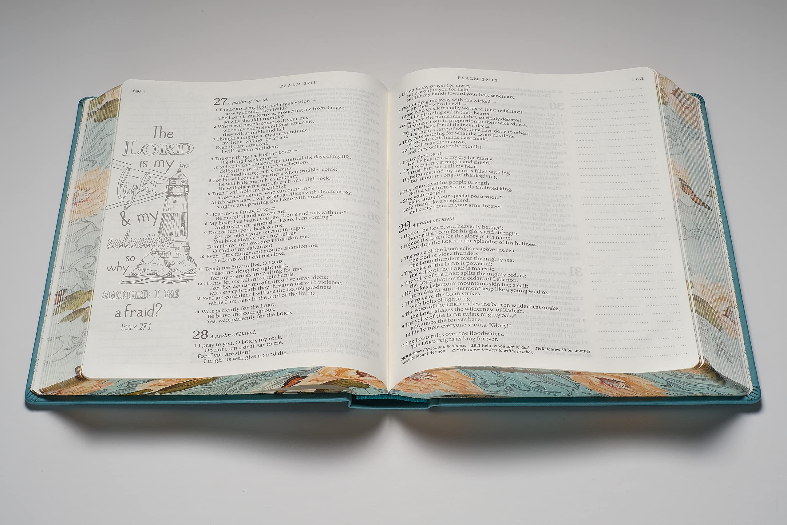 Tyndale NLT Inspire Bible (Large Print, Hardcover, Tranquil Blue): Journaling and Coloring Bible – Over 400 Scripture Illustrations to Color, Creative Bible Journal That Inspires a Connection with God