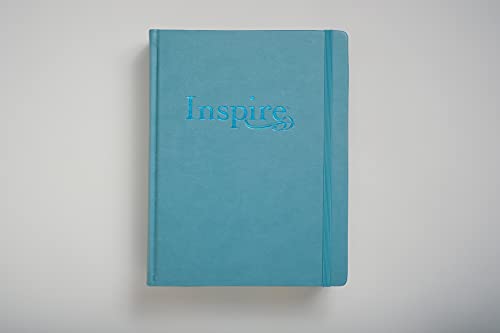 Tyndale NLT Inspire Bible (Large Print, Hardcover, Tranquil Blue): Journaling and Coloring Bible – Over 400 Scripture Illustrations to Color, Creative Bible Journal That Inspires a Connection with God