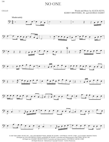101 Hit Songs: for Cello