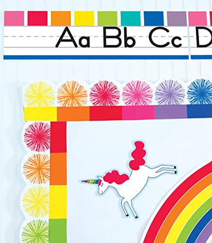 Schoolgirl Style - Hello Sunshine | Alphabet Line | Manuscript Mini Bulletin Board, 8pcs
