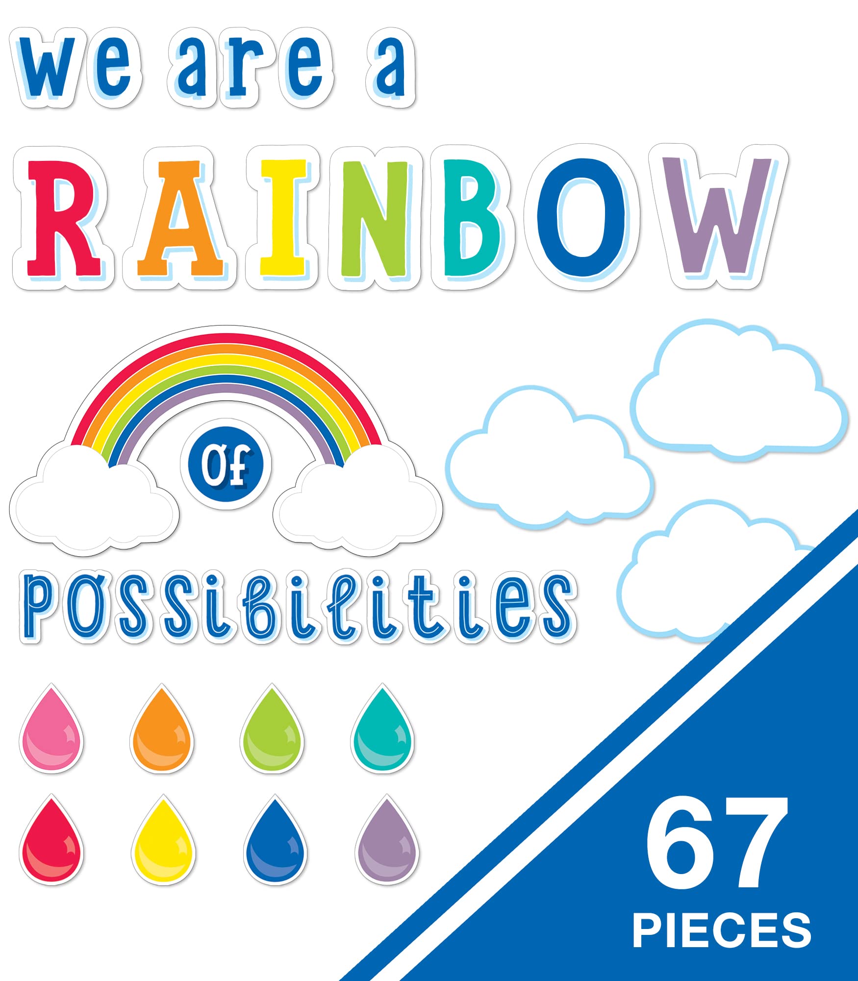 Schoolgirl Style - Hello Sunshine | We Are a Rainbow of Possibilities Bulletin Board Set